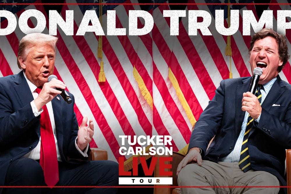 Tucker Carlson and President Trump Headline Live Tour Finale in Glendale